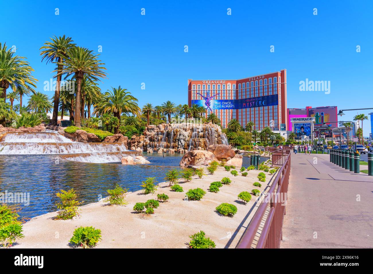 Las Vegas, Nevada - April 13, 2024: Treasure Island Hotel and Casino's Exterior View in Daytime ...