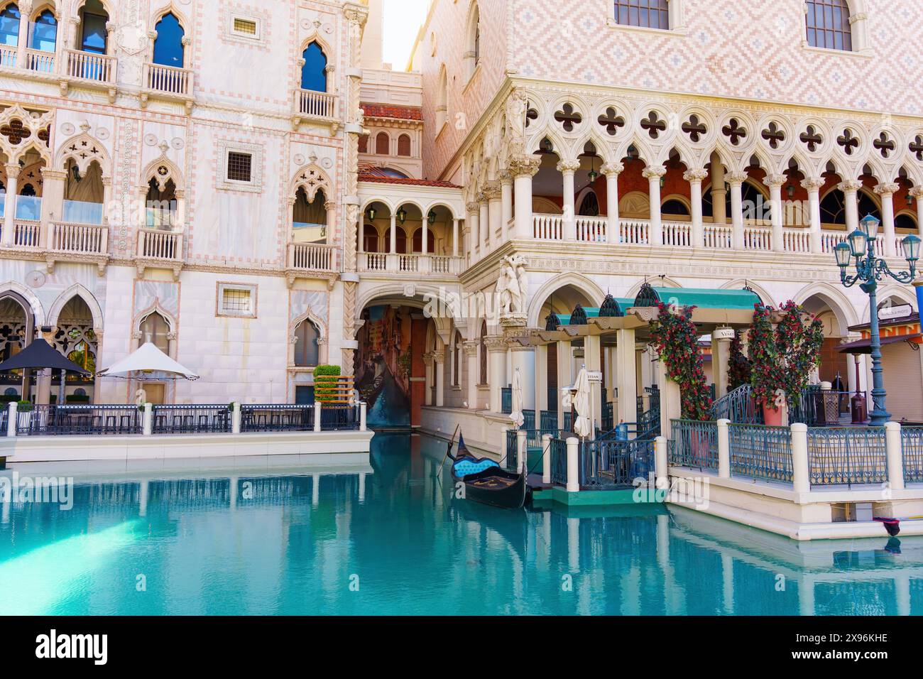 Las Vegas, Nevada - April 13, 2024: Facade Section of the Venetian Casino and Resort Seen Across ...