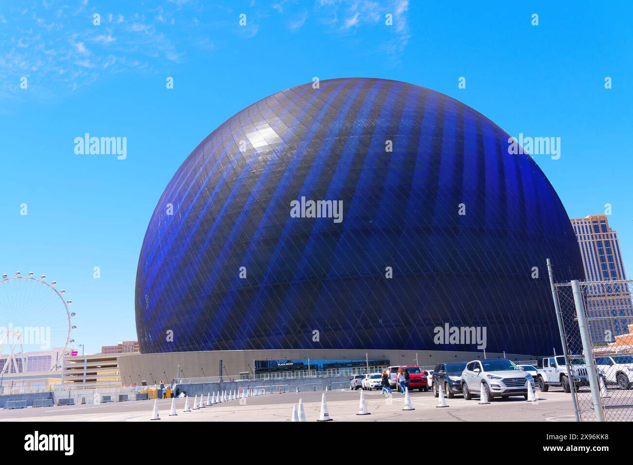 Las Vegas, Nevada - April 14, 2024: Close-up daytime view of the Sphere ...