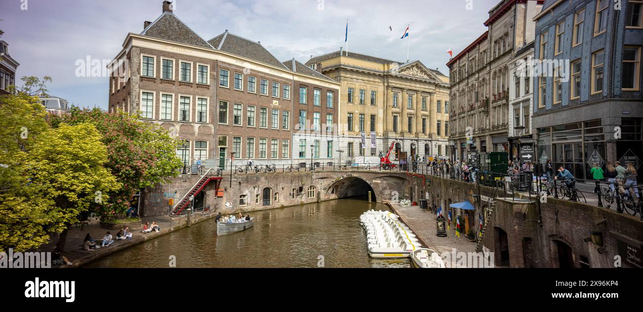 Dutch urban street scene development. Holland typical city lifestyle ...