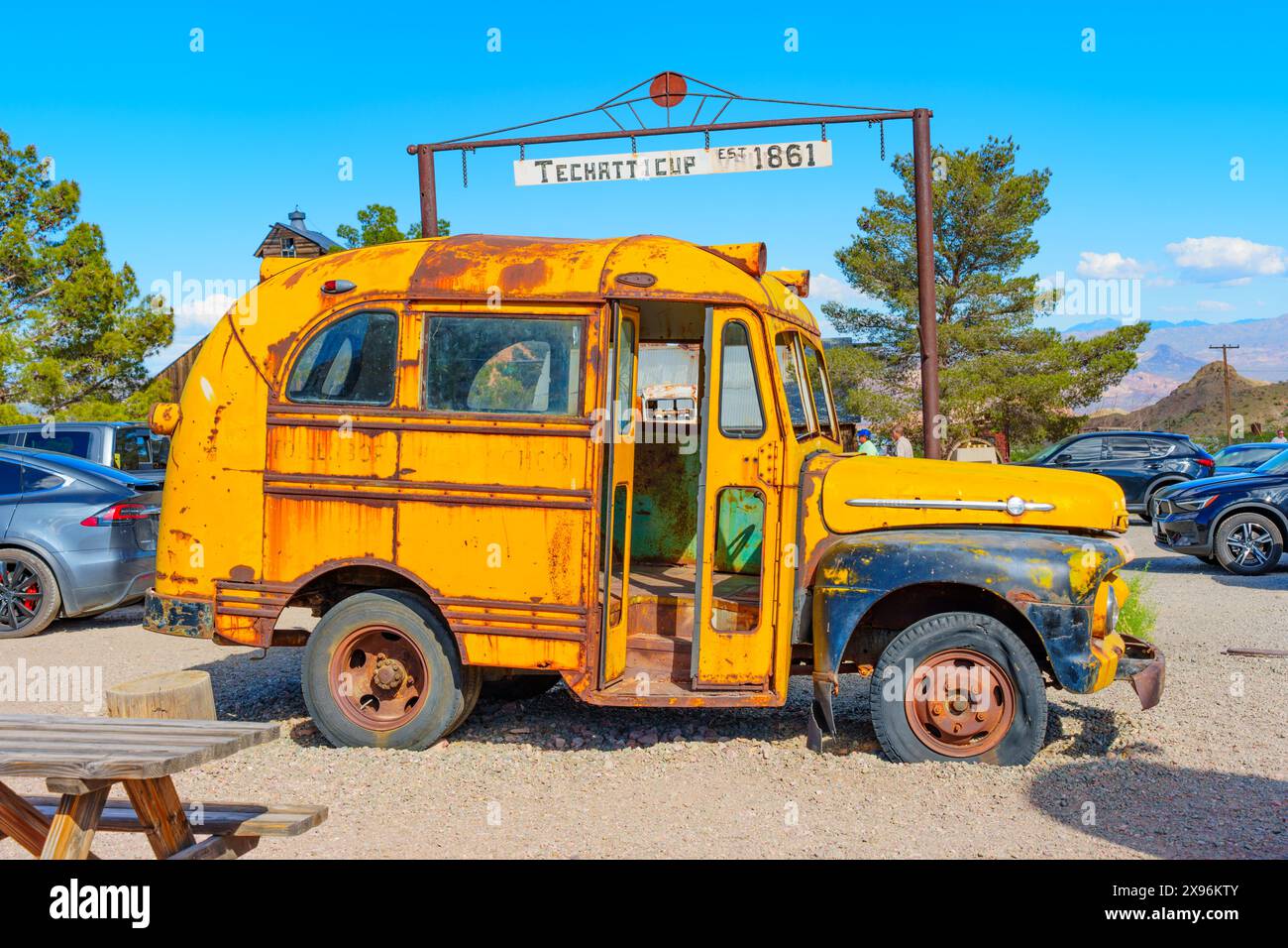 Nelson, Nevada - April 15, 2024: Abandoned vintage school bus by Ford ...