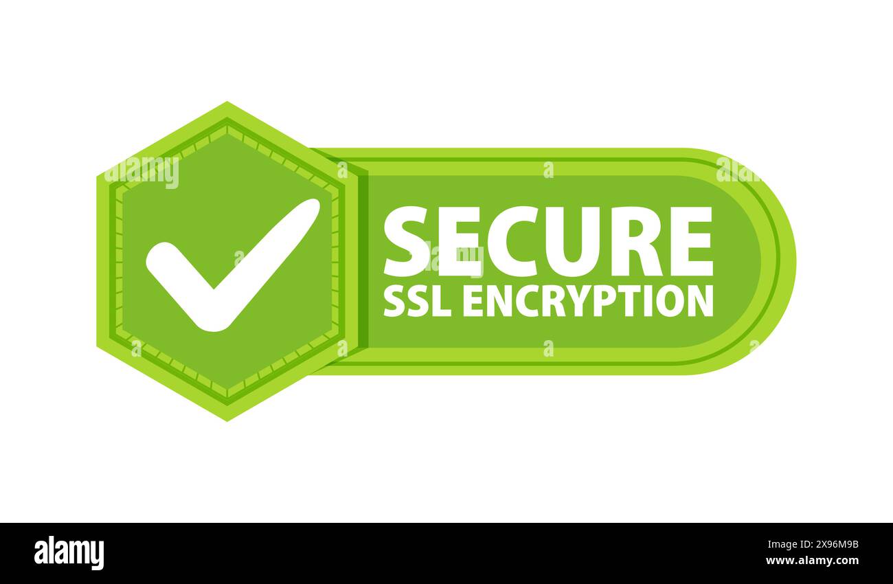 SSL secure https connection Badge with a check mark. Label or sticker ...
