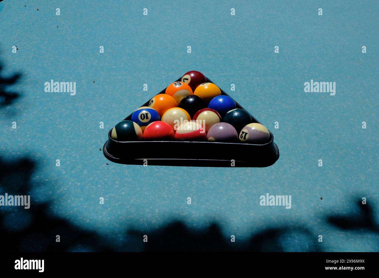 billiard balls on a table Stock Photo - Alamy
