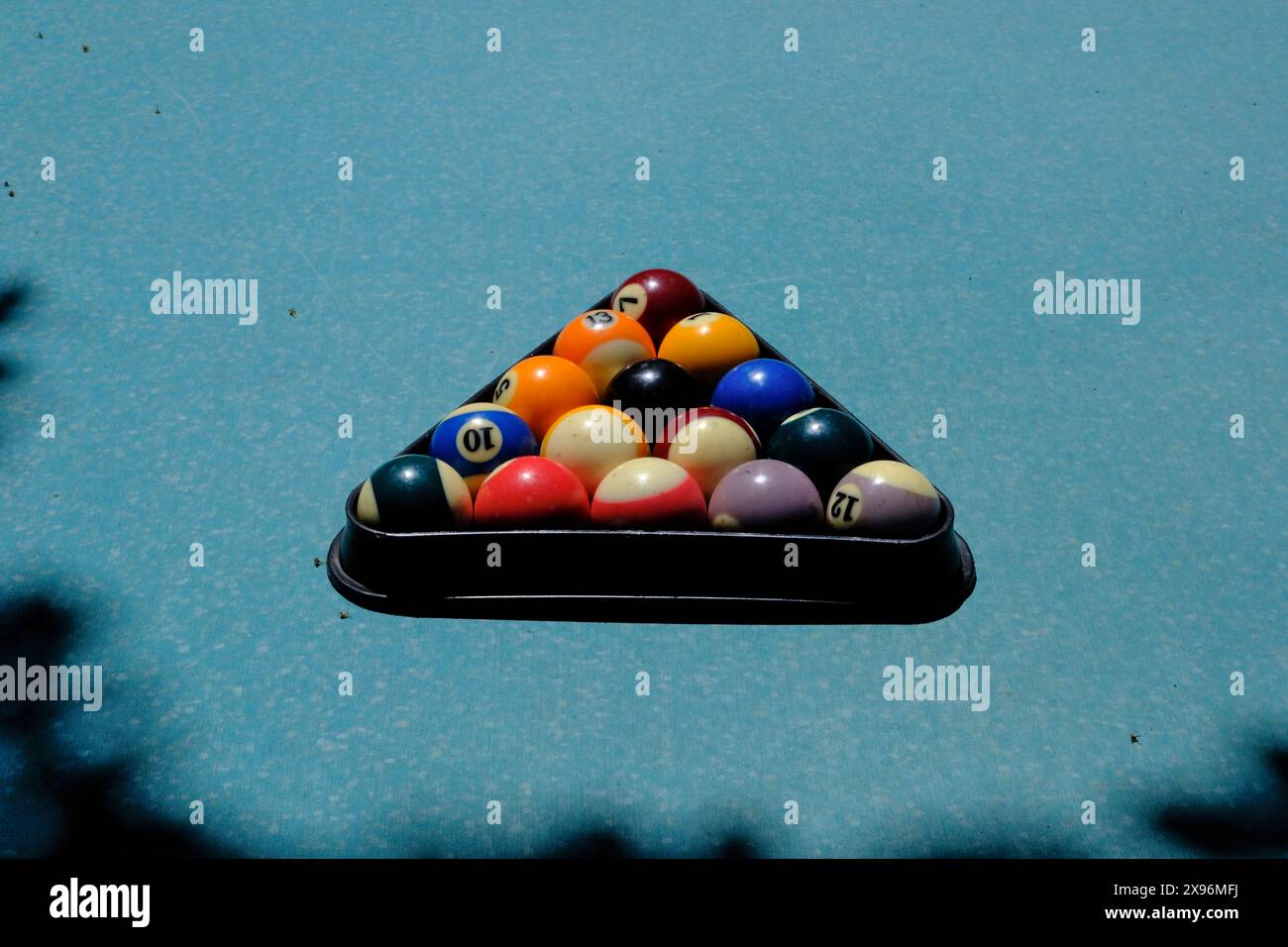 billiard balls on a table Stock Photo - Alamy