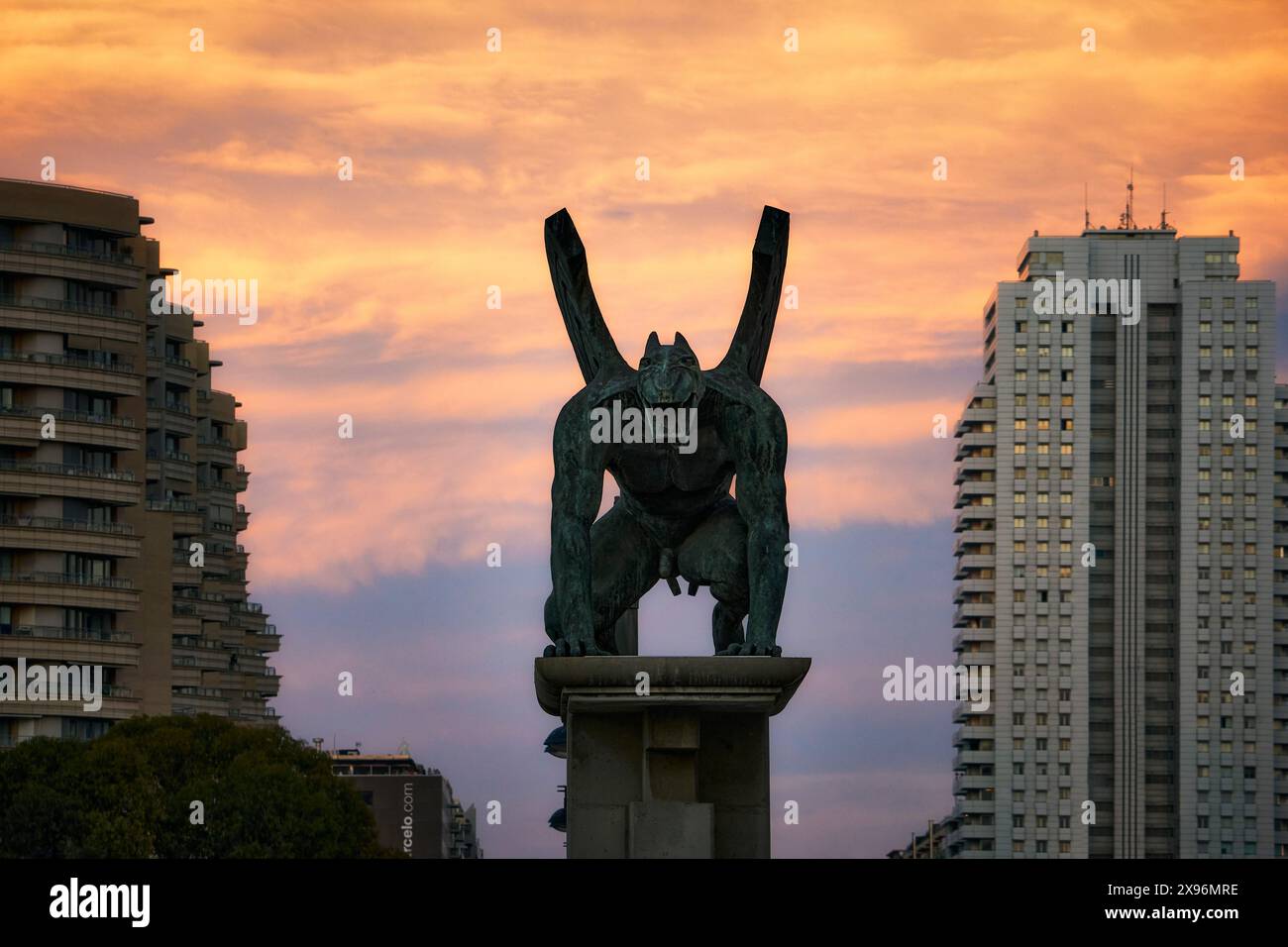Guardian statue in Valencia (Spain Stock Photo - Alamy