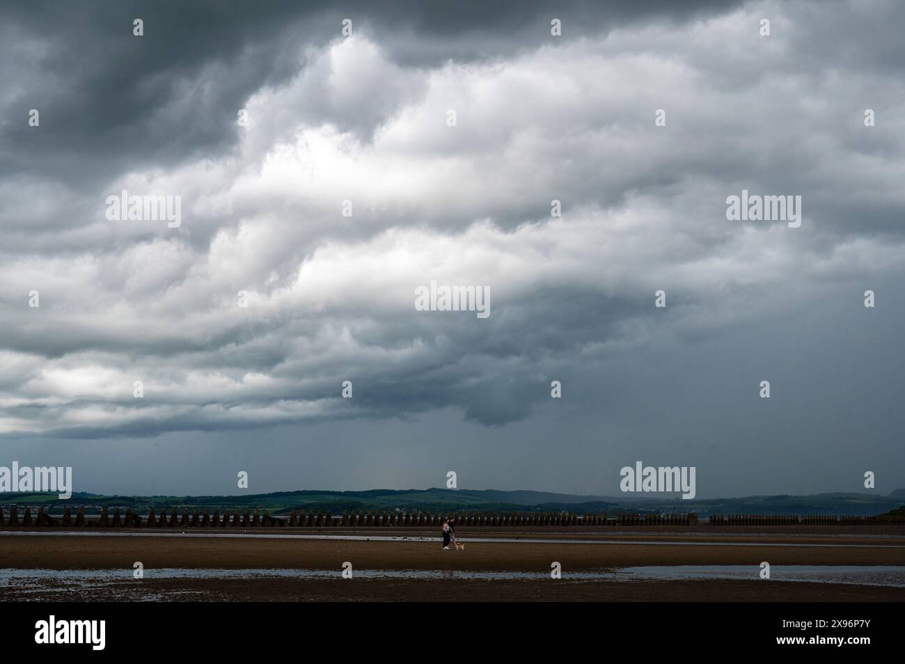 Scenic views of Cramond in Edinburgh before heavy rainfall, as parts of ...