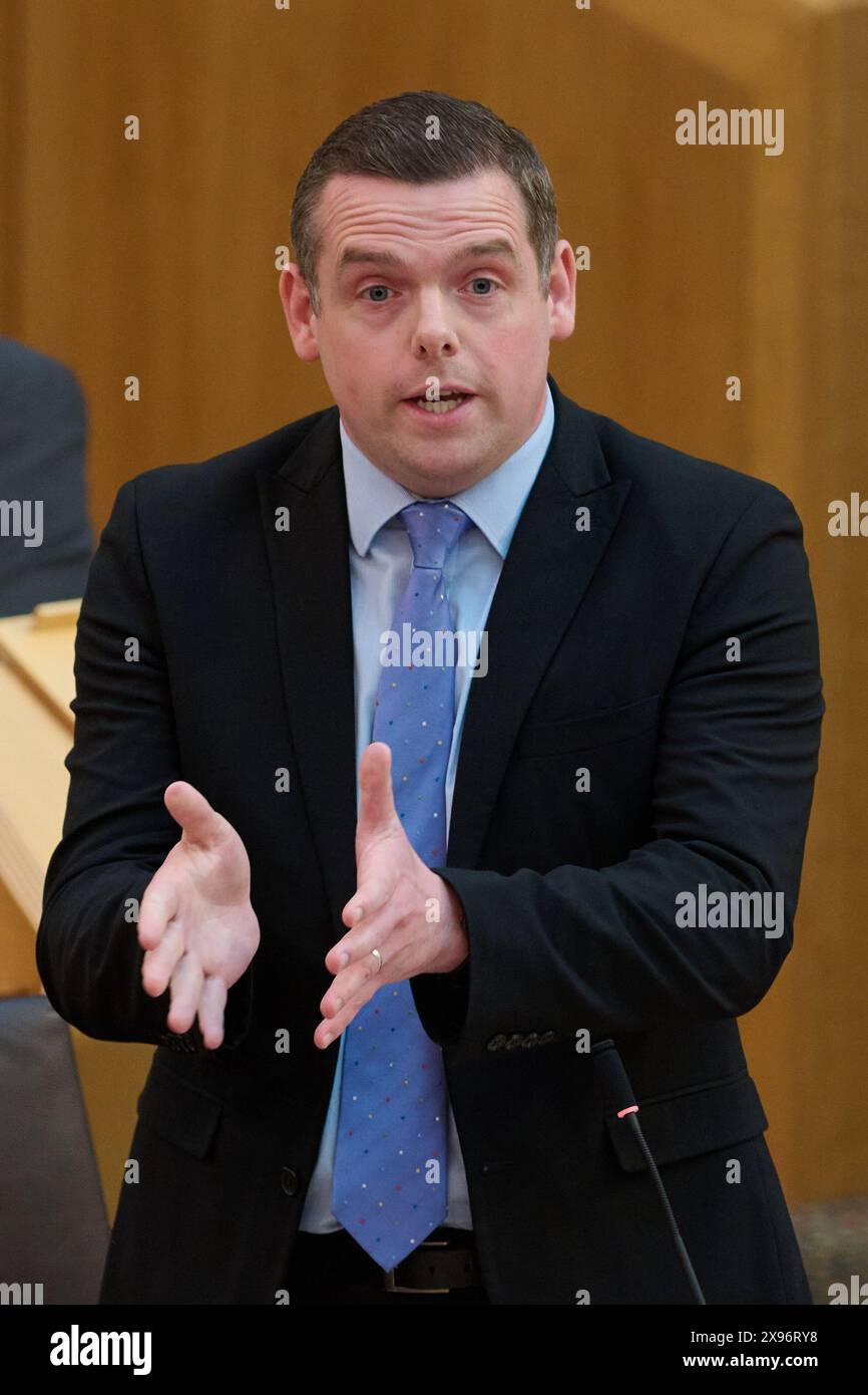 Edinburgh Scotland, UK 29 May 2024. Douglas Ross MSP at the Scottish ...