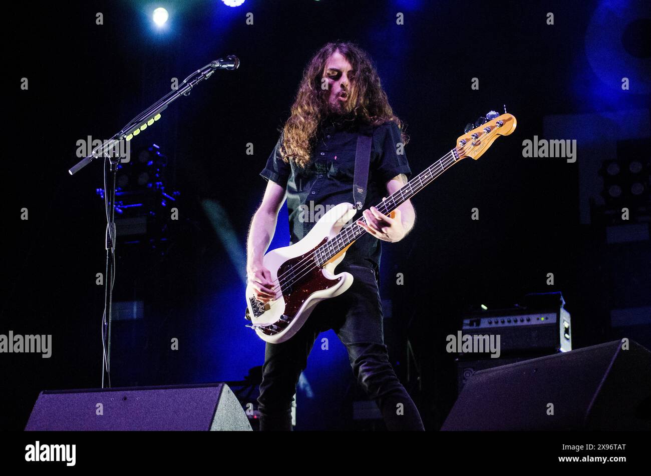 Eliot Lorango performing with Corey Taylor's band at Lycabettus Theatre ...