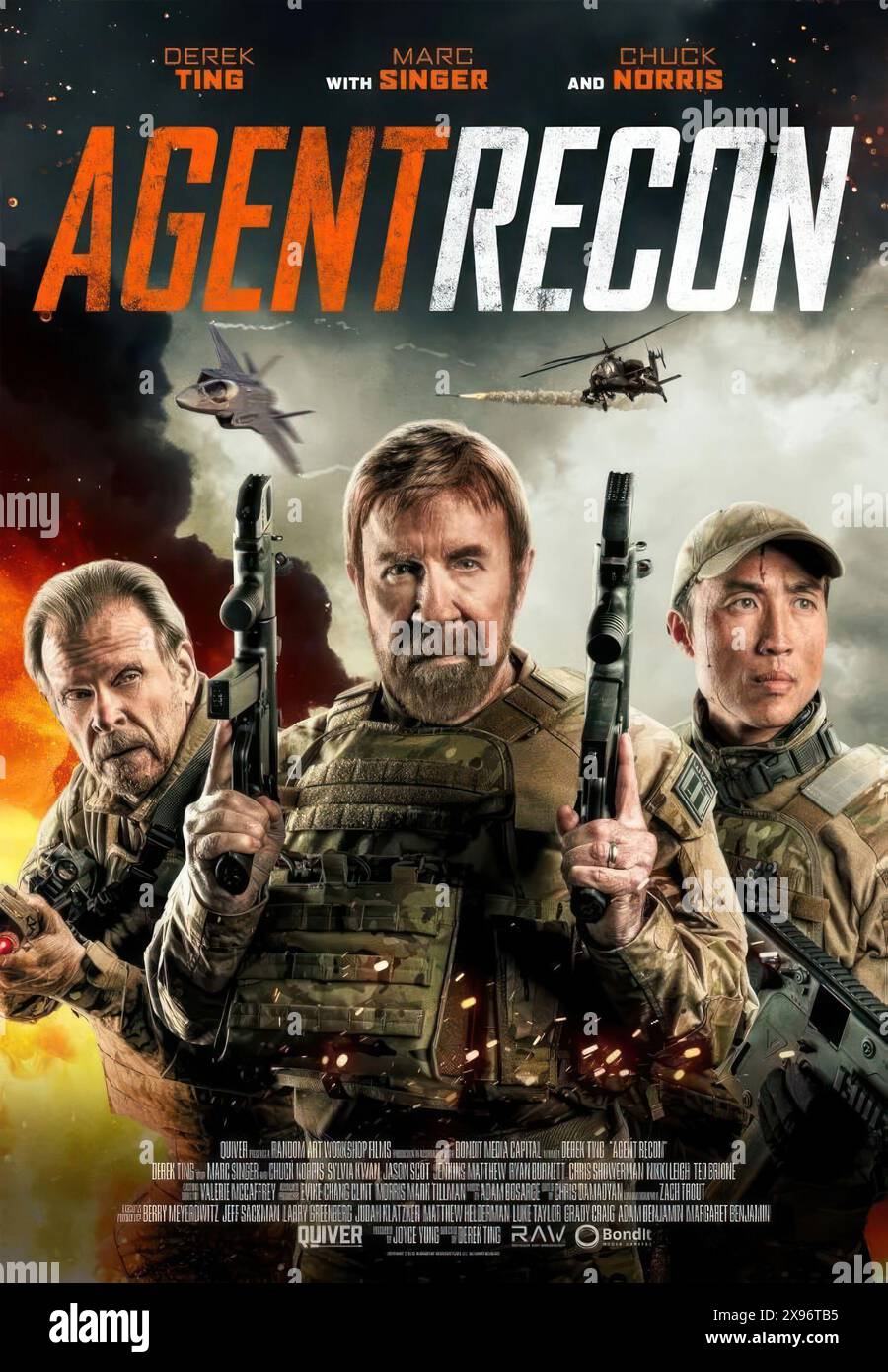 AGENT RECON, poster, from left: Marc Singer, Chuck Norris, Derek Ting ...