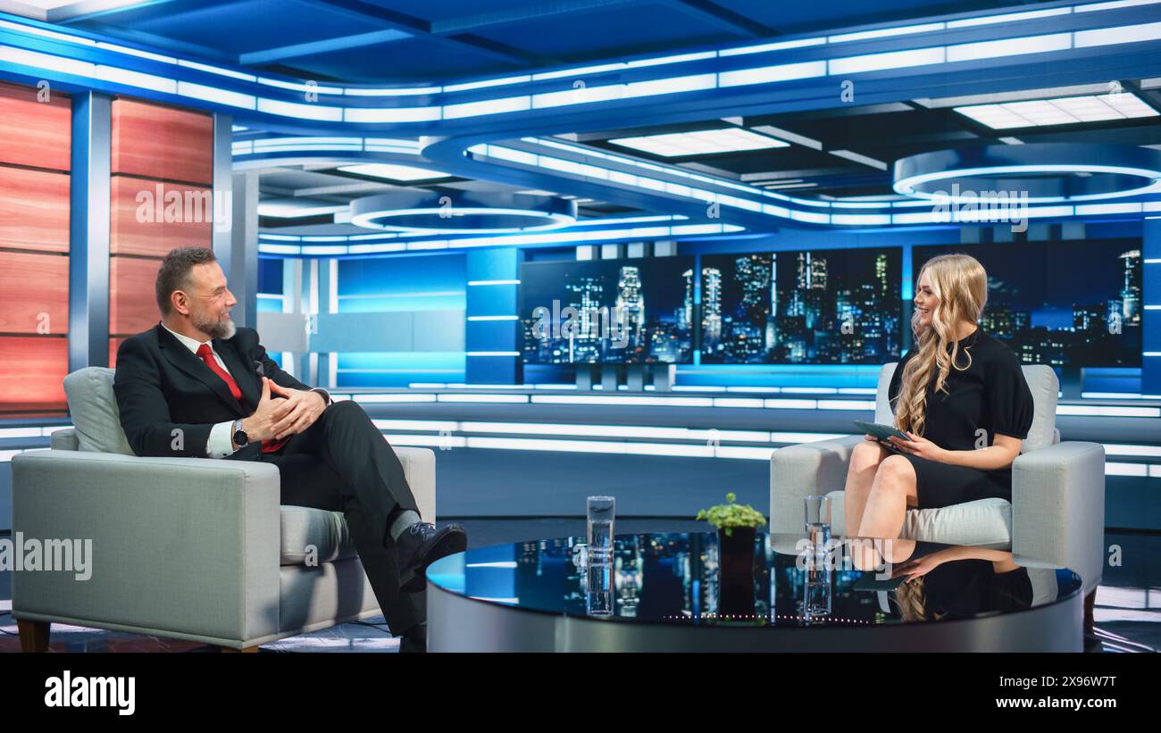 Celebrity interview hi-res stock photography and images - Alamy