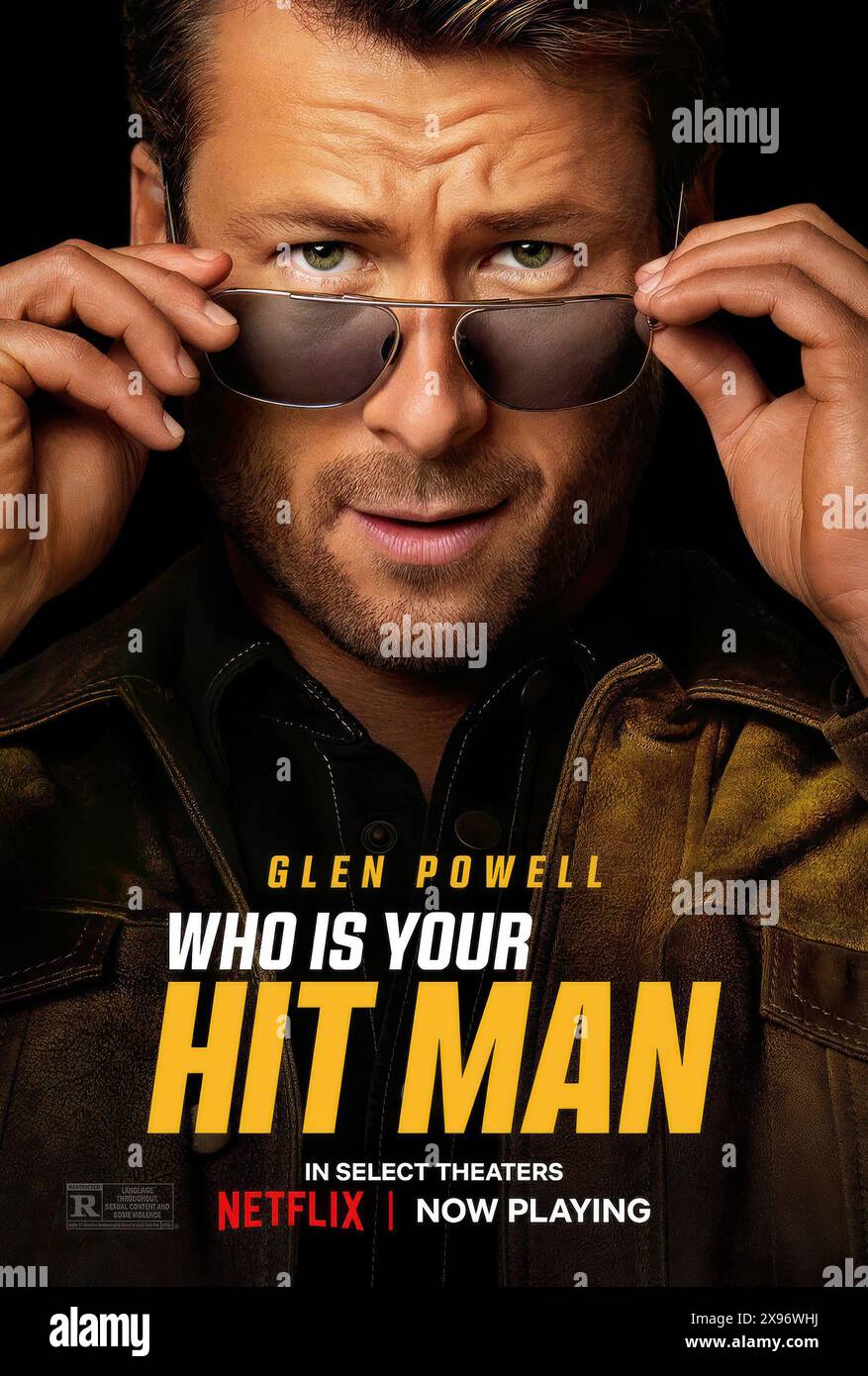 HIT MAN, US character poster, Glen Powell, 2023. © Netflix / Courtesy ...