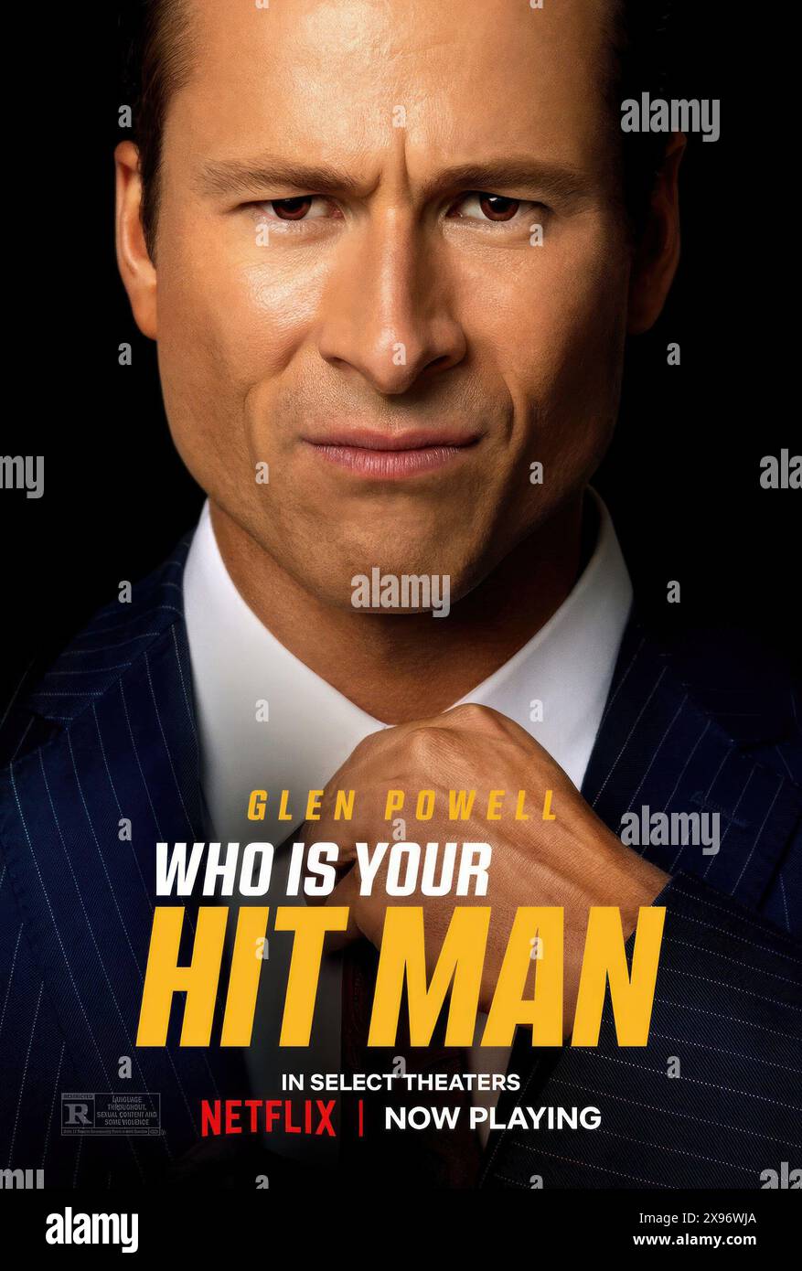 HIT MAN, US character poster, Glen Powell, 2023. © Netflix / Courtesy ...