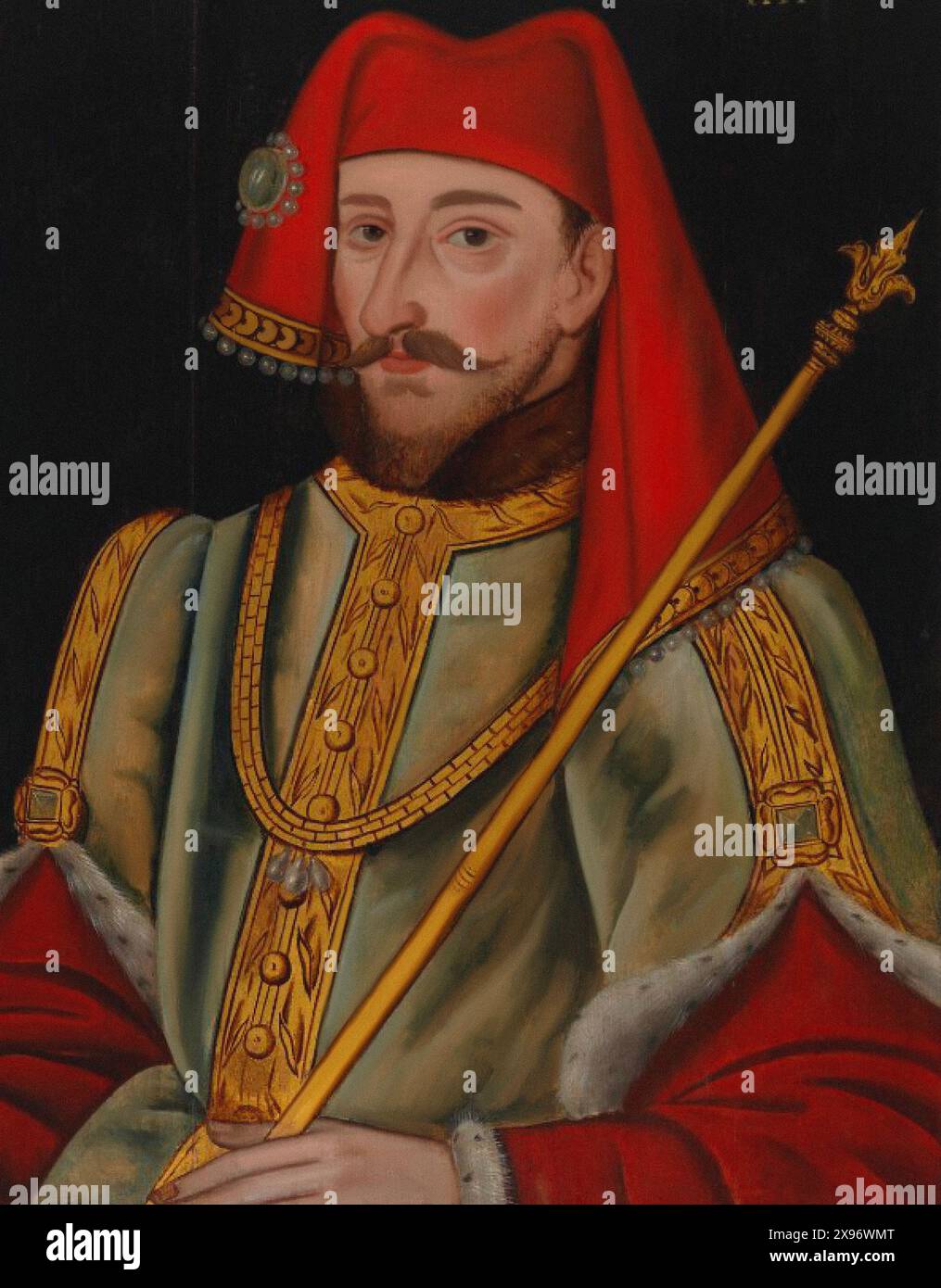 medieval king of england portrait Stock Photo - Alamy