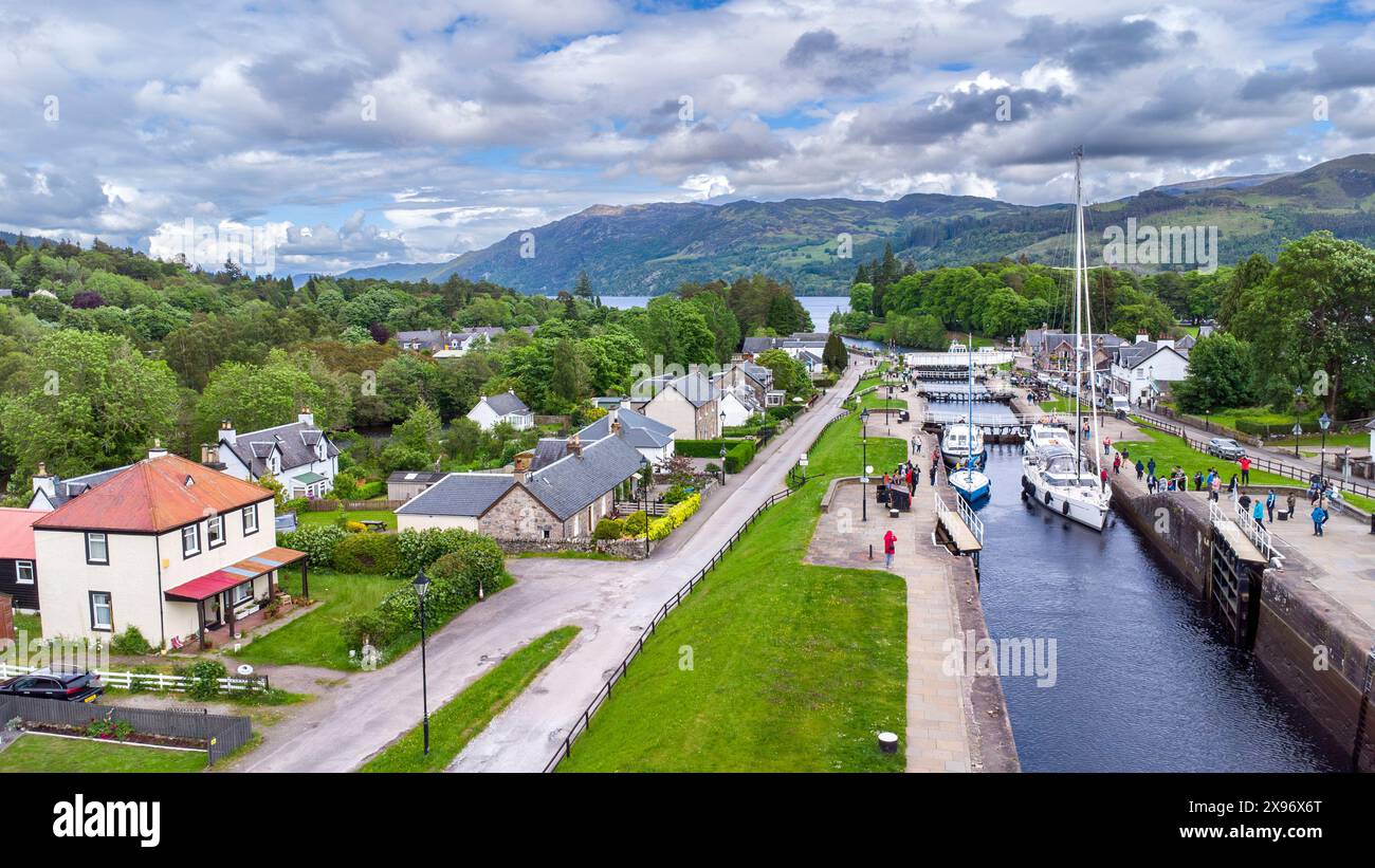 Fort Augustus Scotland Telford 5 locks on the Caledonian Canal here 4 ...