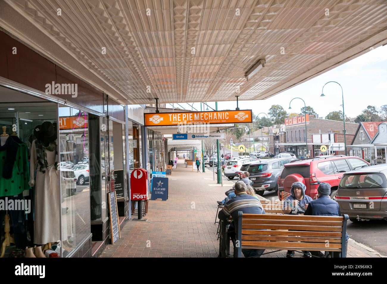 Australian pie shop in Uralla town centre, The Pie Mechanic food outlet, NSW,Australia Stock ...