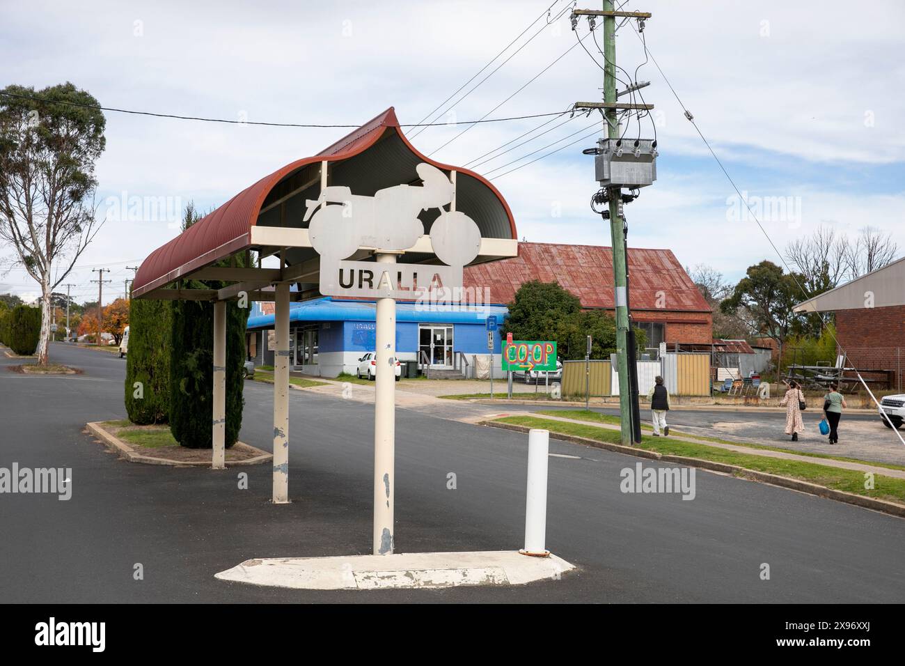 Uralla town in New South Wales,town centre sign Stock Photo - Alamy