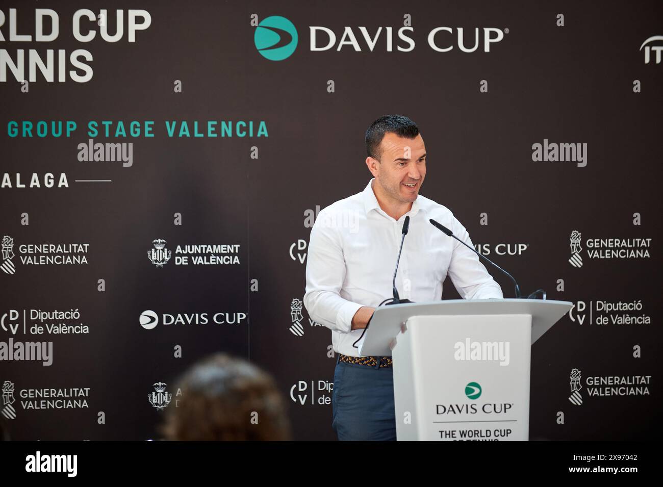 Vicente Mompo President of the Diputación de Valencia in action during ...