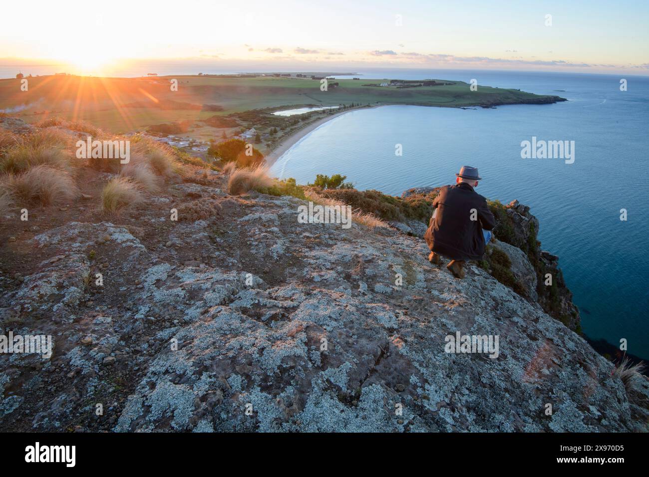 Australia, Tasmania,Stanley, The Nut State Preserve, Bass strait at ...