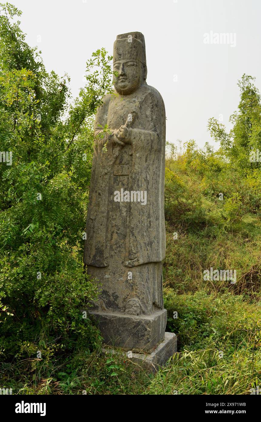 Ancient Stone Statues on Sacred Way, North Song Dynasty Imperial Tombs ...