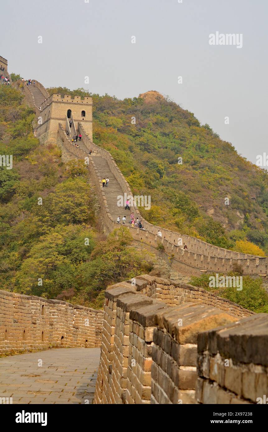 Great Wall of China at Mutianyu, Huairou District, Beijing, China Stock ...