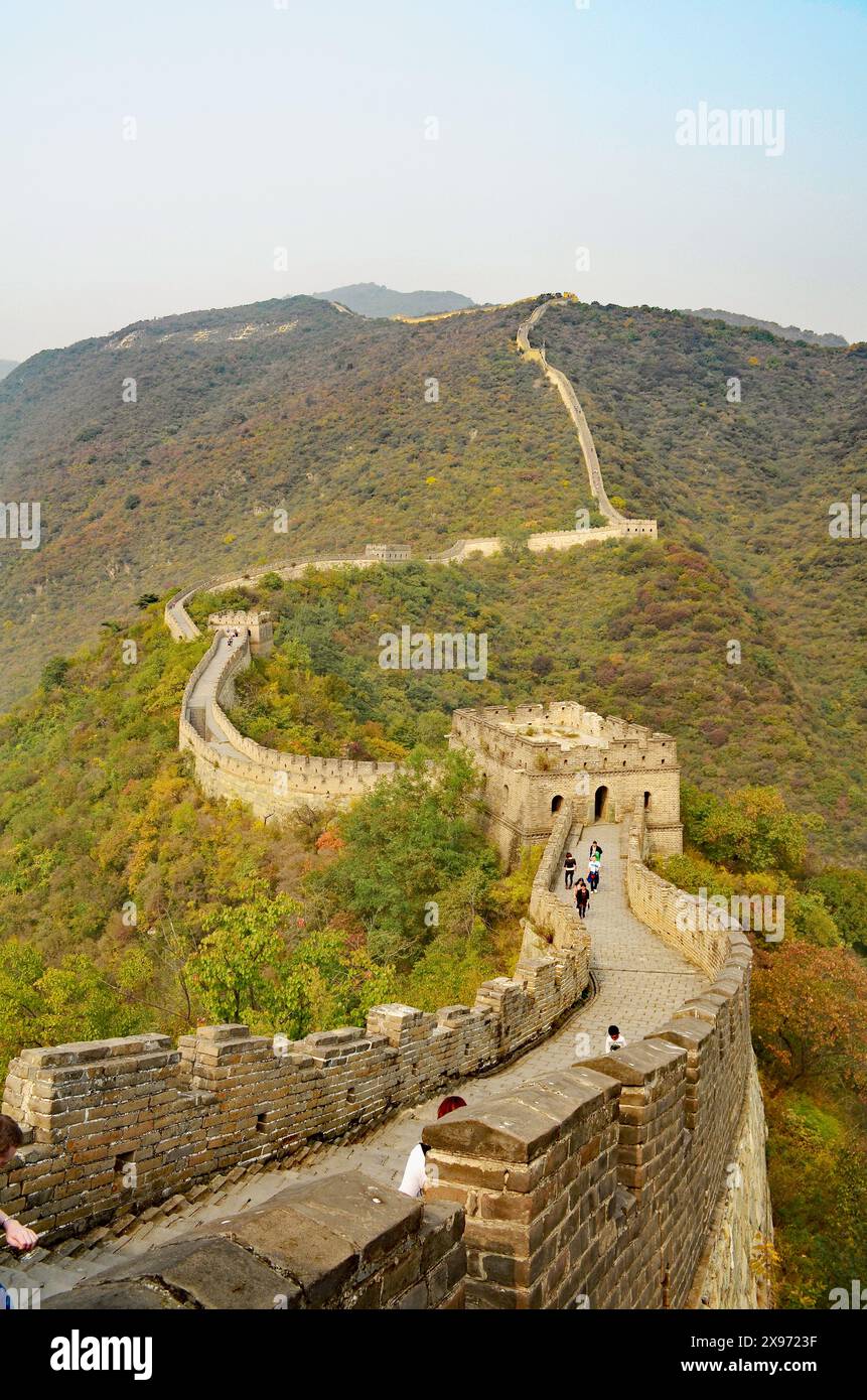 Great Wall of China at Mutianyu, Huairou District, Beijing, China Stock ...
