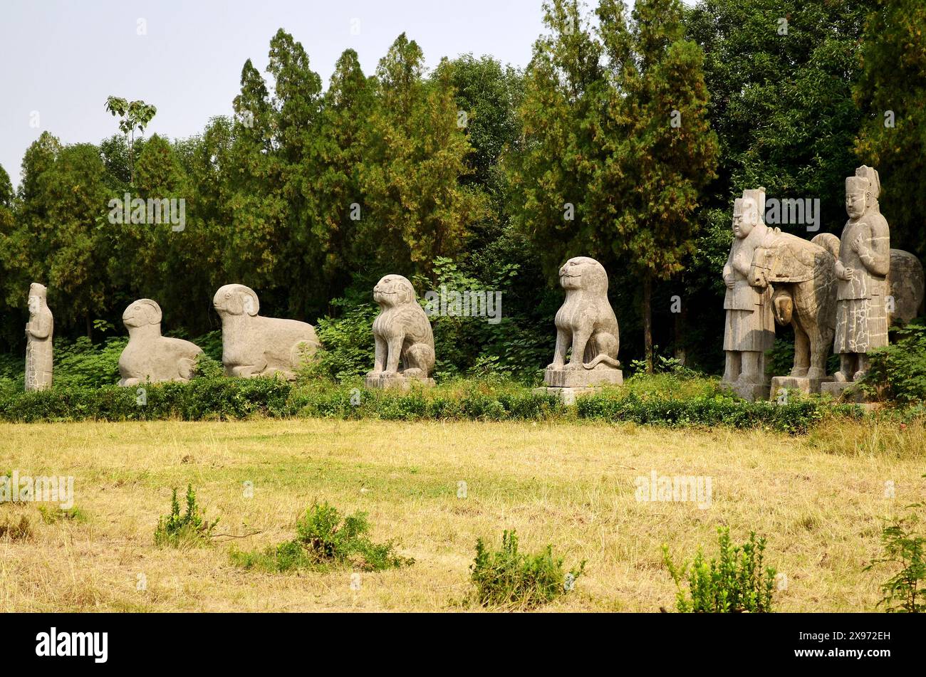 Ancient Stone Statues on Sacred Way, North Song Dynasty Imperial Tombs ...