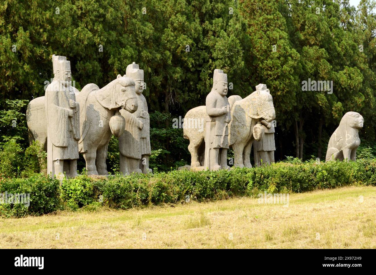 Ancient Stone Statues on Sacred Way, North Song Dynasty Imperial Tombs ...
