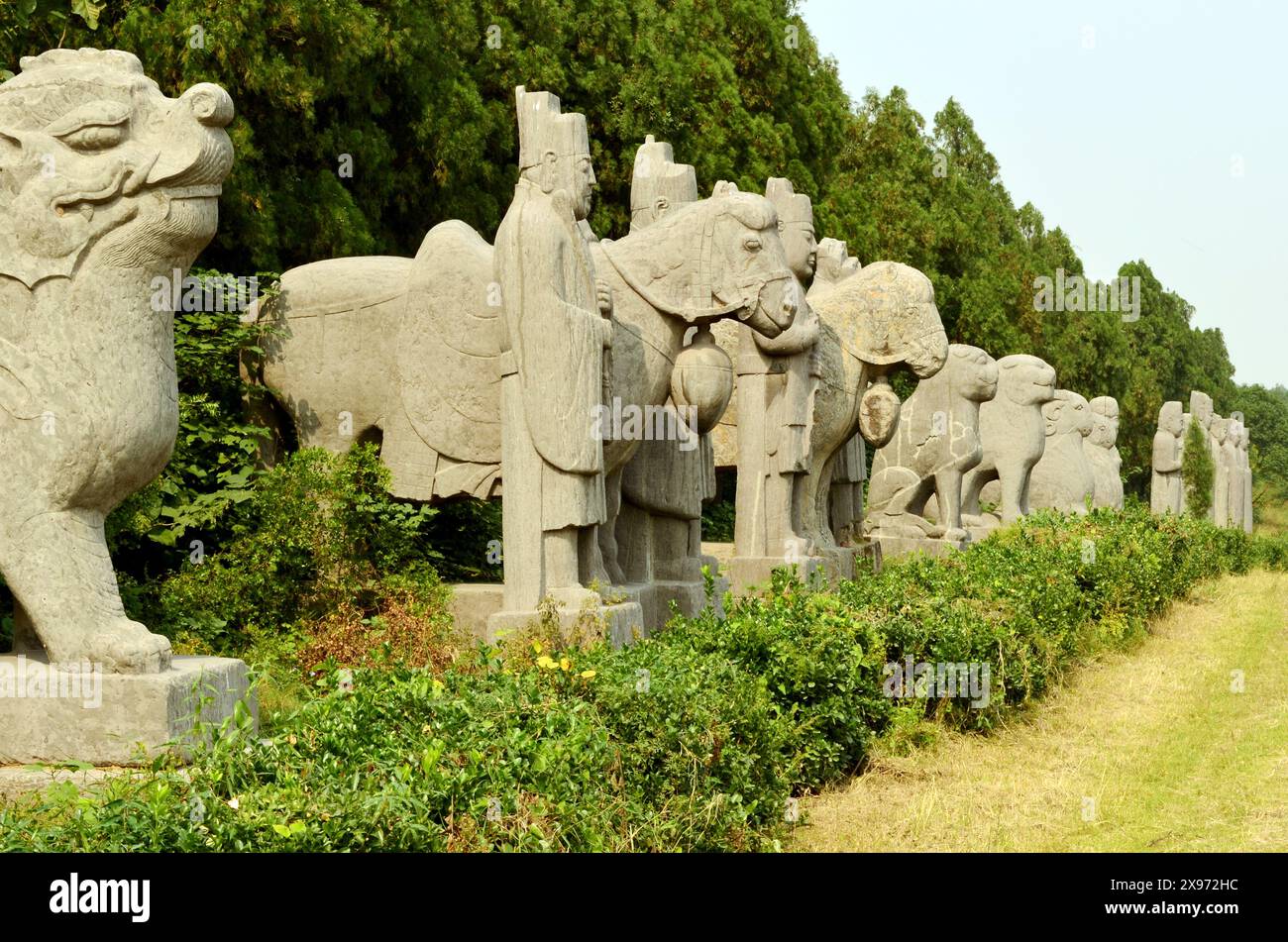 Ancient Stone Statues on Sacred Way, North Song Dynasty Imperial Tombs ...
