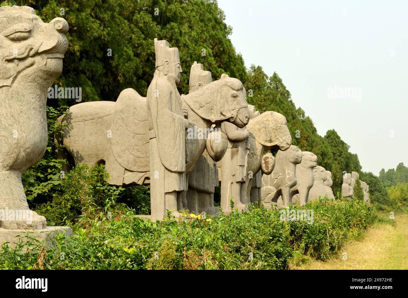 Ancient Stone Statues on Sacred Way, North Song Dynasty Imperial Tombs ...