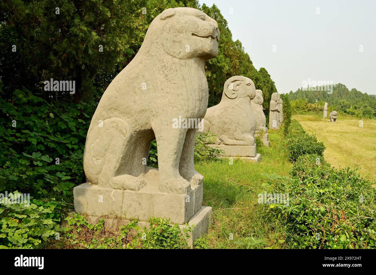 Ancient Stone Statues on Sacred Way, North Song Dynasty Imperial Tombs ...
