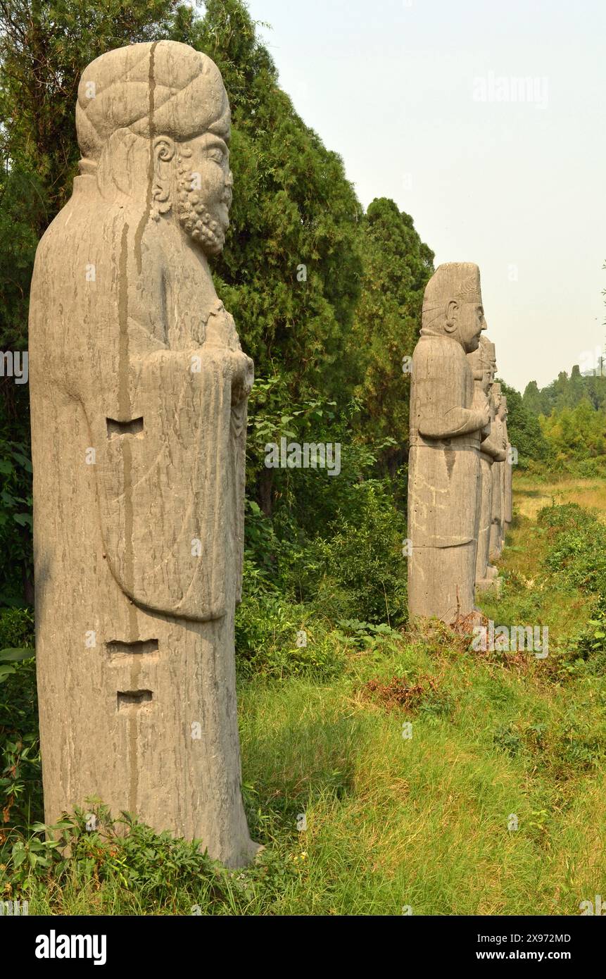 Ancient Stone Statues on Sacred Way, North Song Dynasty Imperial Tombs ...