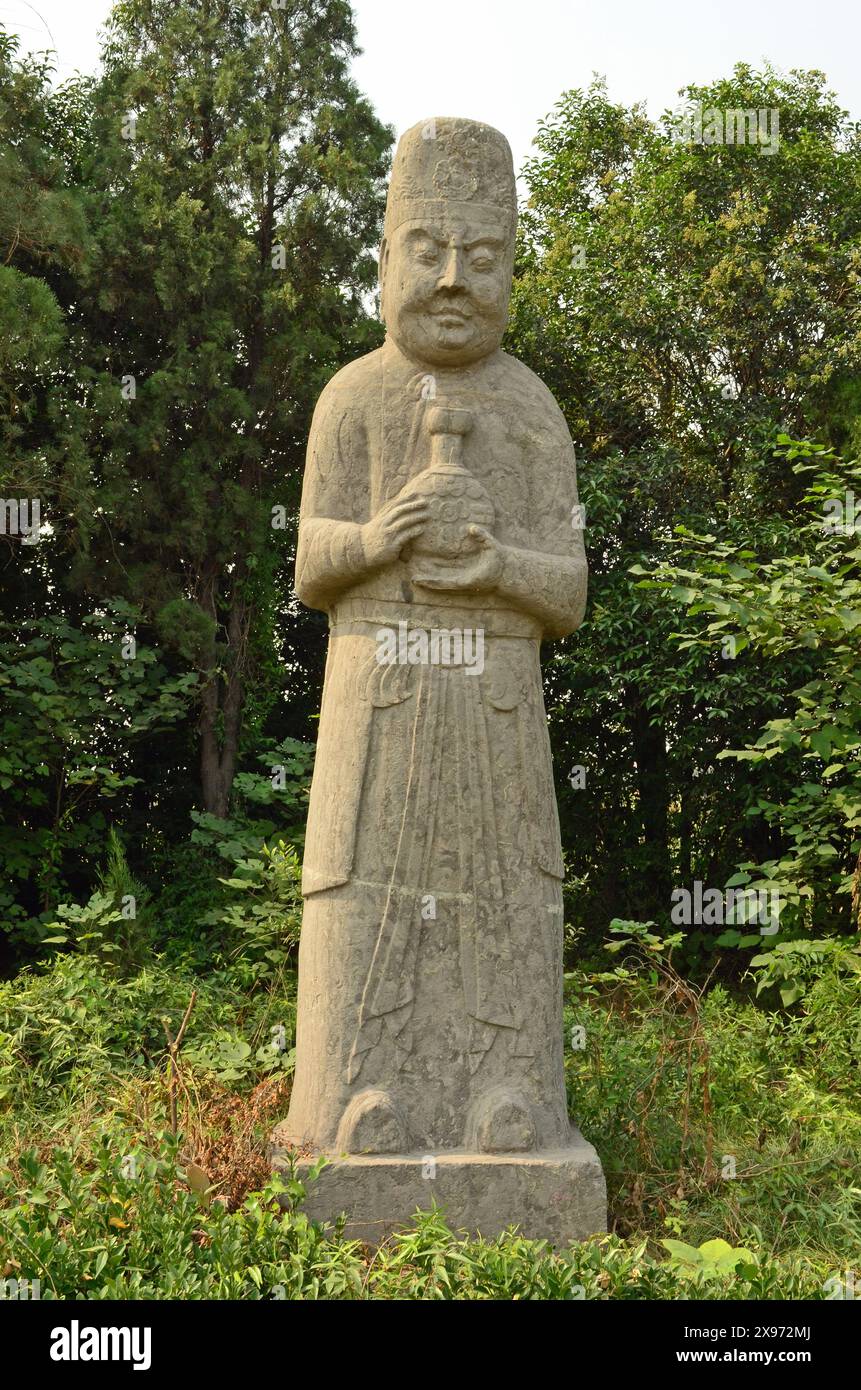 Ancient Stone Statues on Sacred Way, North Song Dynasty Imperial Tombs ...