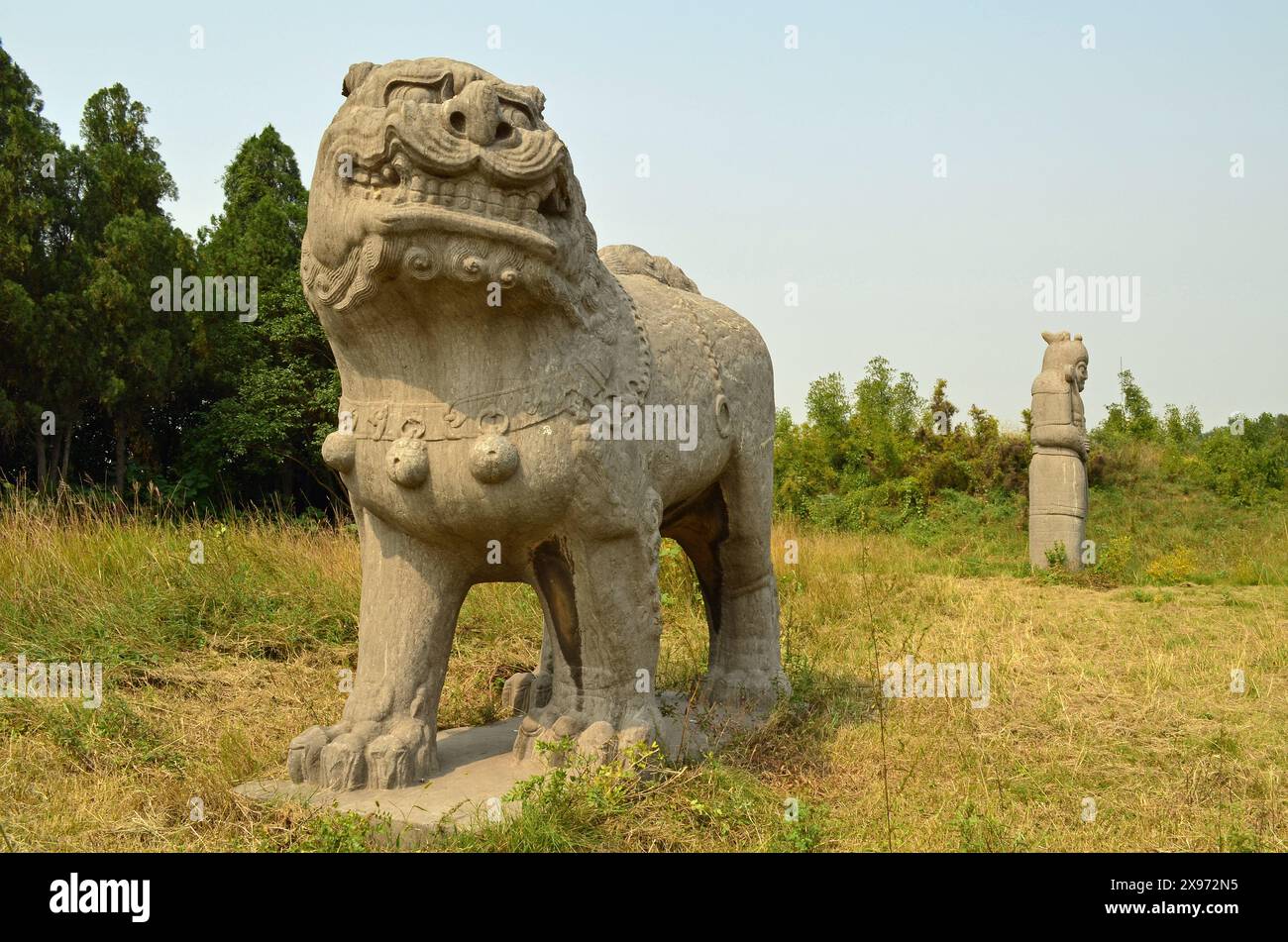 Ancient Stone Statues on Sacred Way, North Song Dynasty Imperial Tombs ...