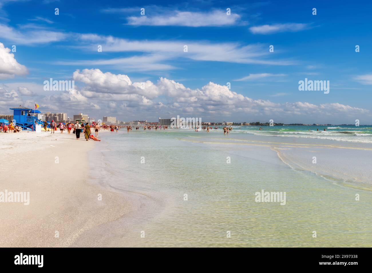 Siesta Key Beach In Beautiful Sunny Day In Sarasota Florida Stock