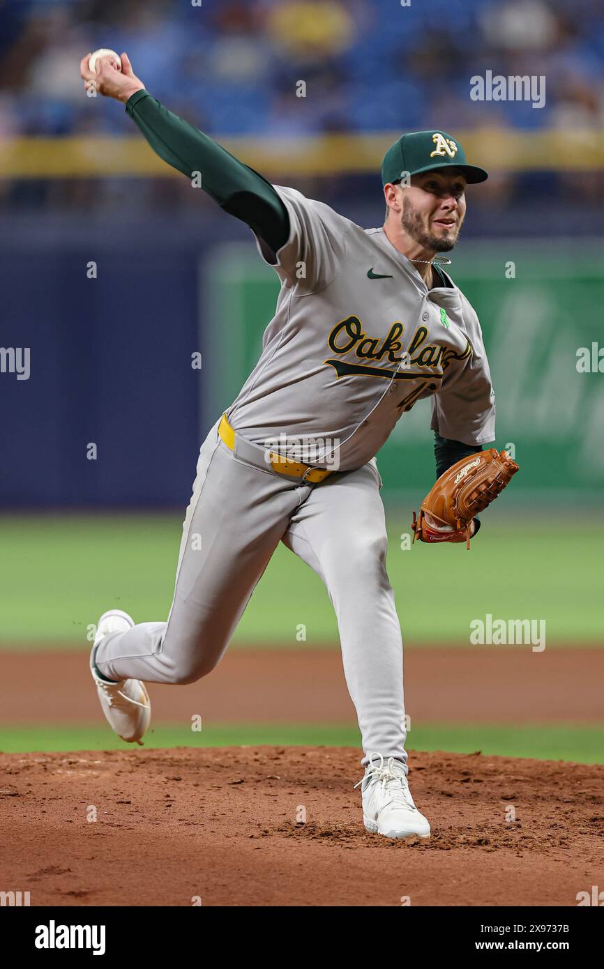 St. Petersburg, FL: Oakland Athletics pitcher Mitch Spence (40 ...