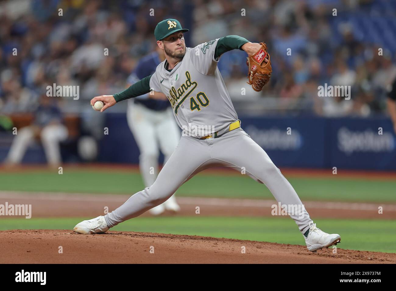 St. Petersburg, FL: Oakland Athletics pitcher Mitch Spence (40 ...