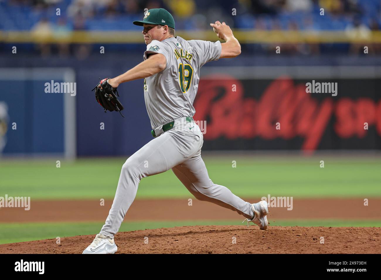 St. Petersburg, FL: Oakland Athletics pitcher Mason Miller (19 ...