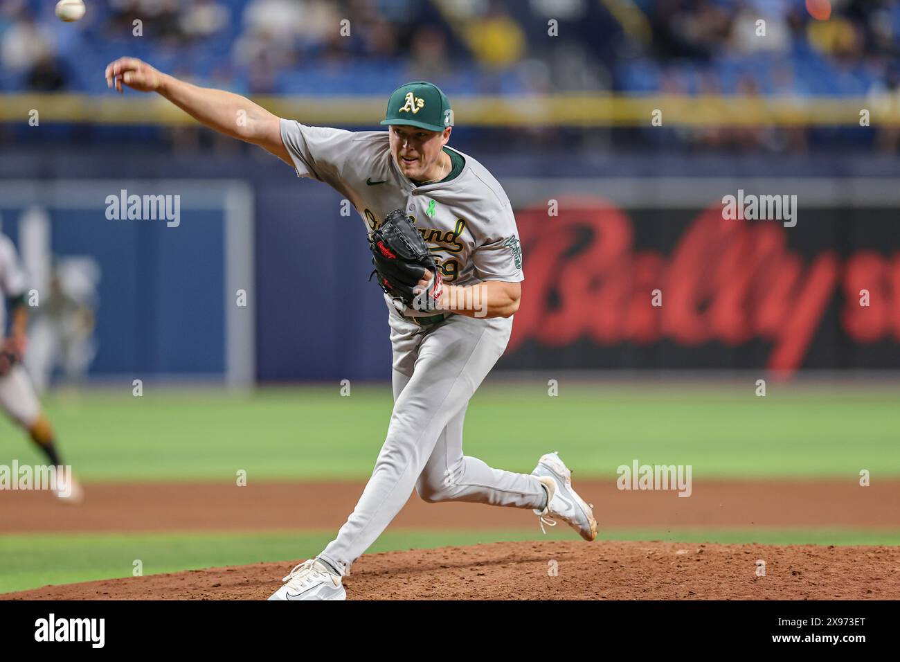 St. Petersburg, FL: Oakland Athletics pitcher Mason Miller (19 ...