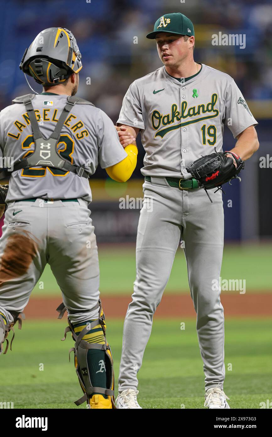 St. Petersburg, FL: Oakland Athletics pitcher Mason Miller (19 ...