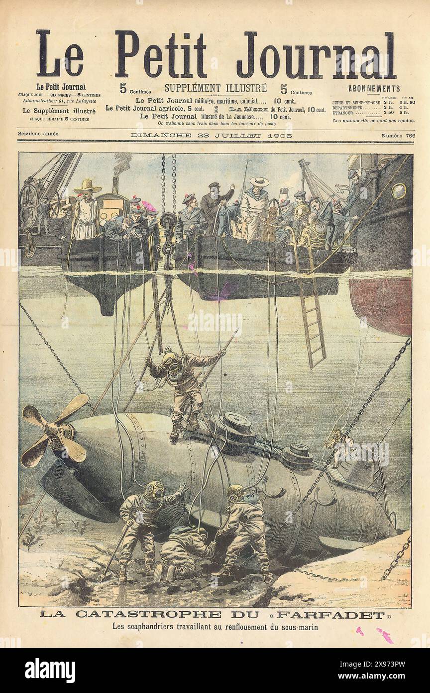 LA CATASTROPHE DU FARFADET Les scaphandriers travaillant au ...