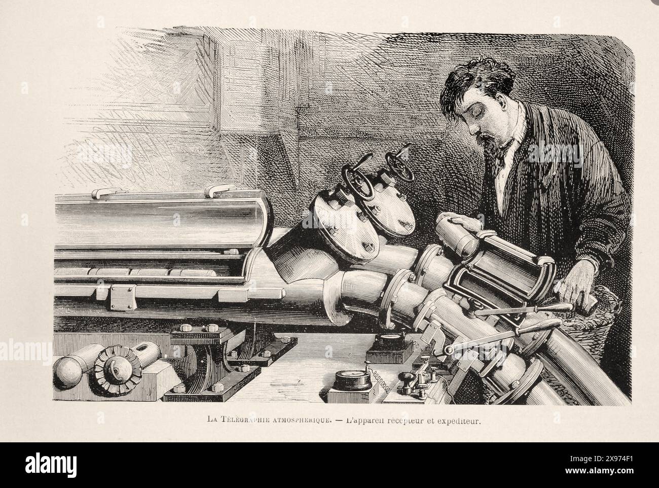 "La Télégraphie atmosphérique. — L'appareil récepteur et expéditeur ...