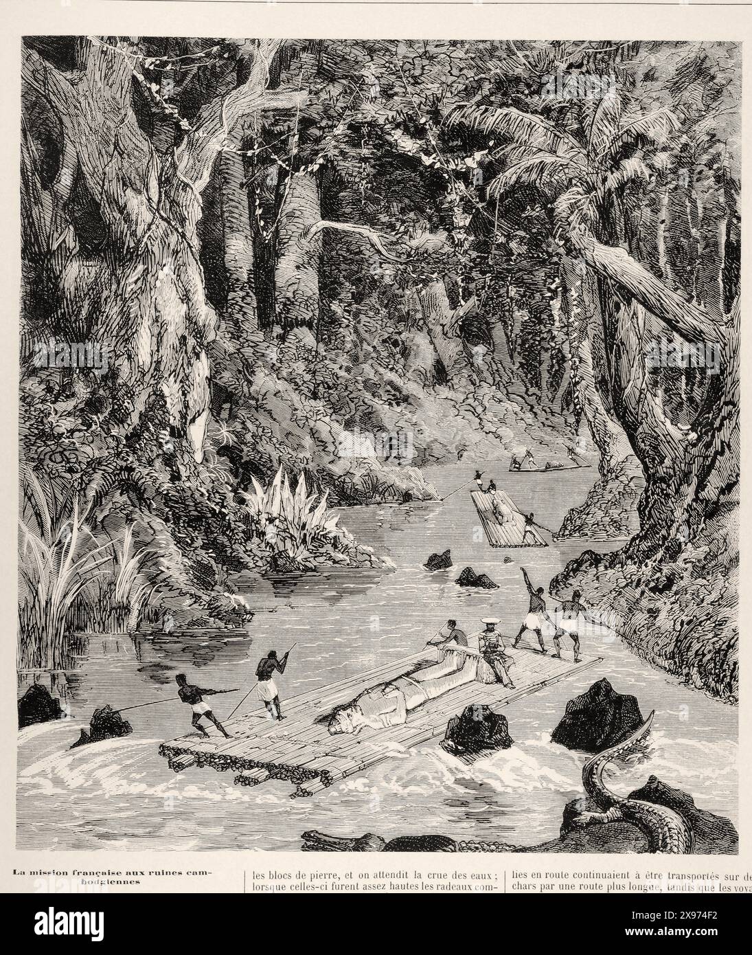 "La mission Française aux ruines cambodgiennes." - "The French mission ...