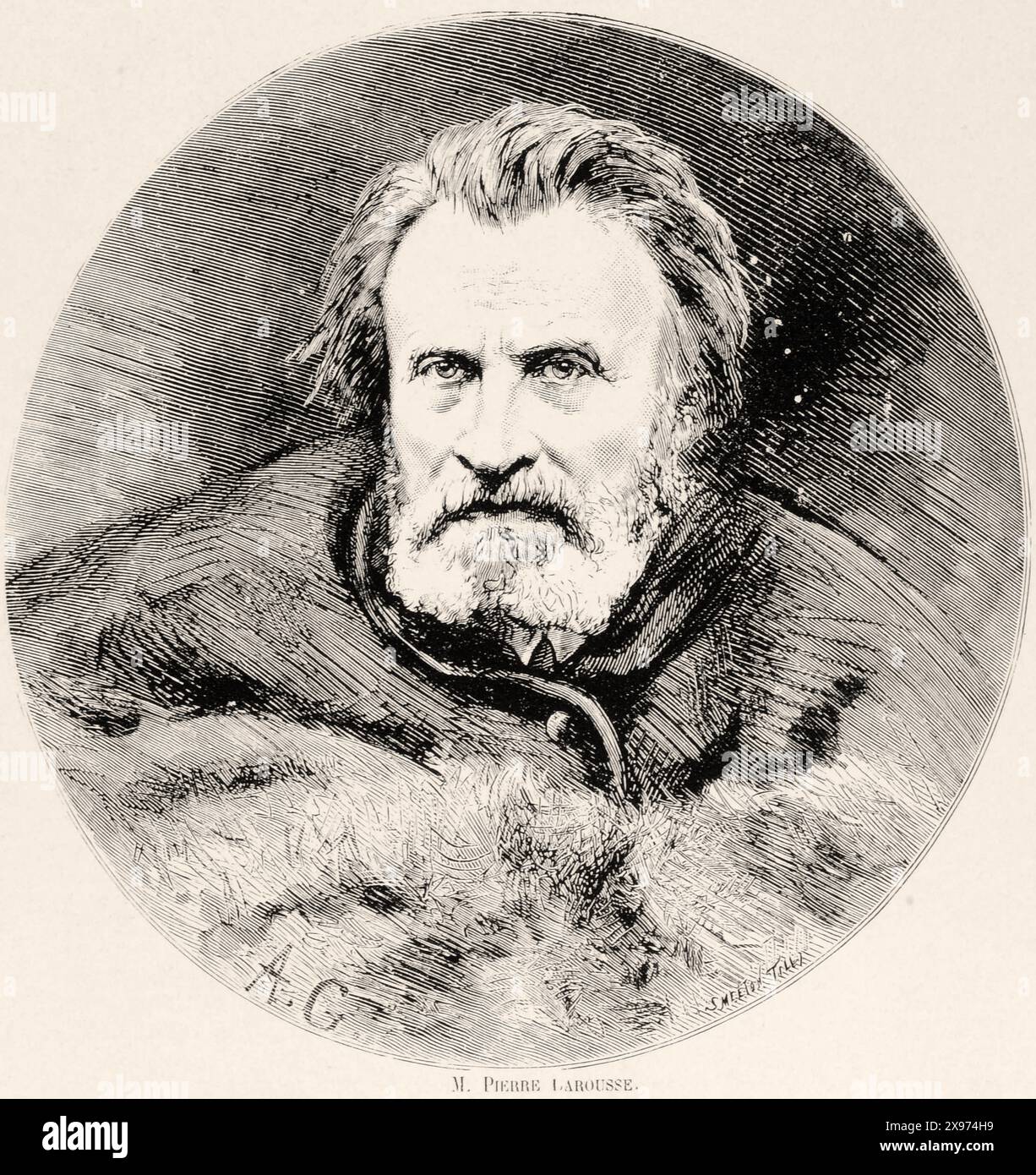 "M. Pierre Larousse." - Extract from "L'Illustration Journal Universel ...