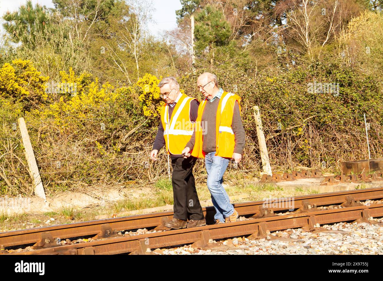 Lineside fire, firefighters in attendance, Creech Bottom, Swanage ...