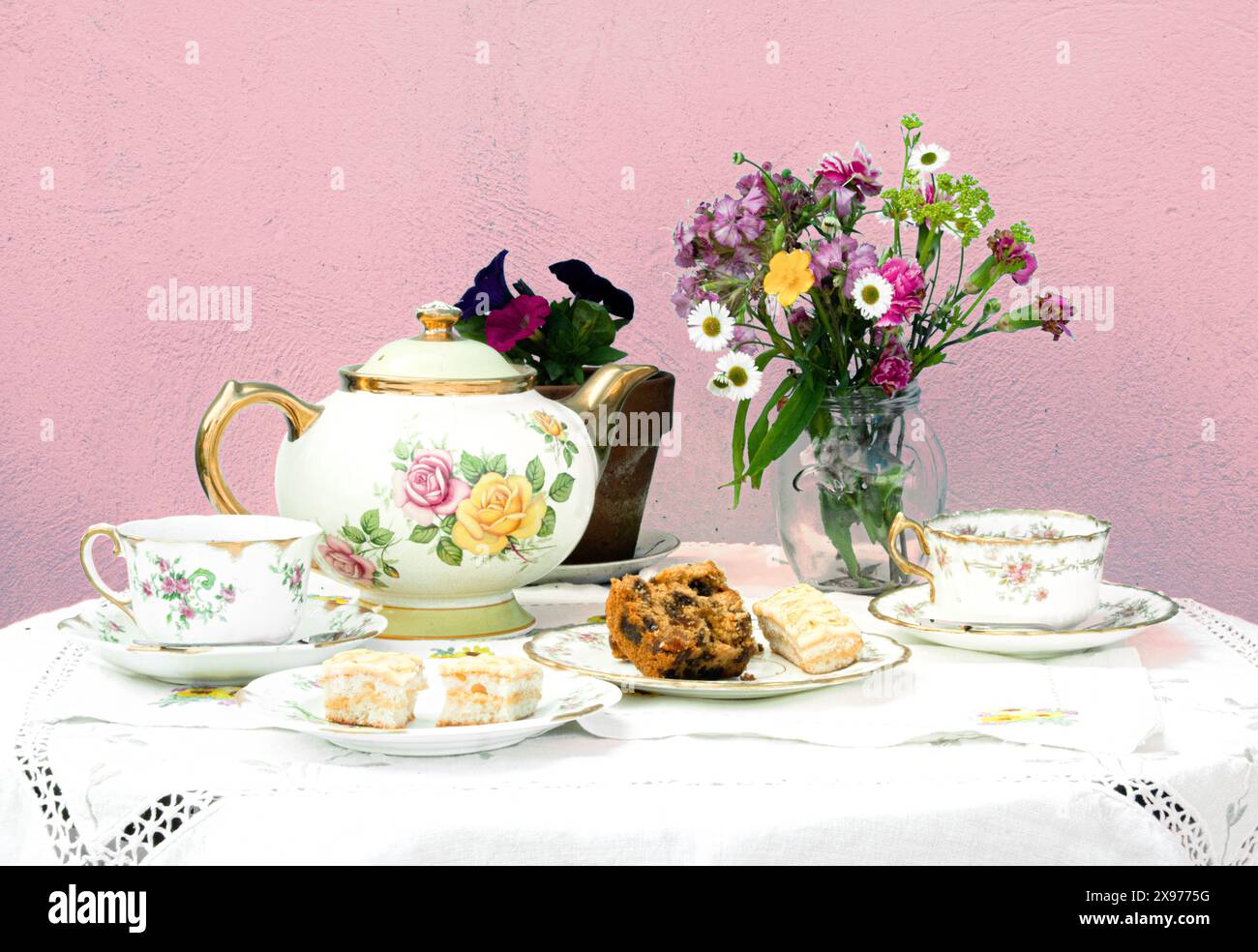 Traditional afternoon tea party hight tea Stock Photo - Alamy