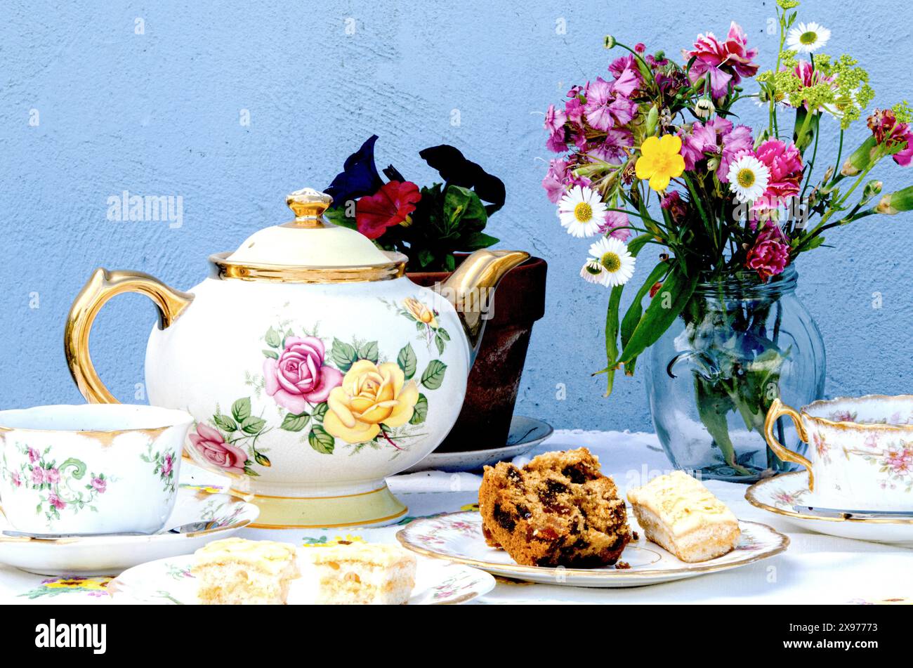 Traditional afternoon tea party hight tea Stock Photo - Alamy