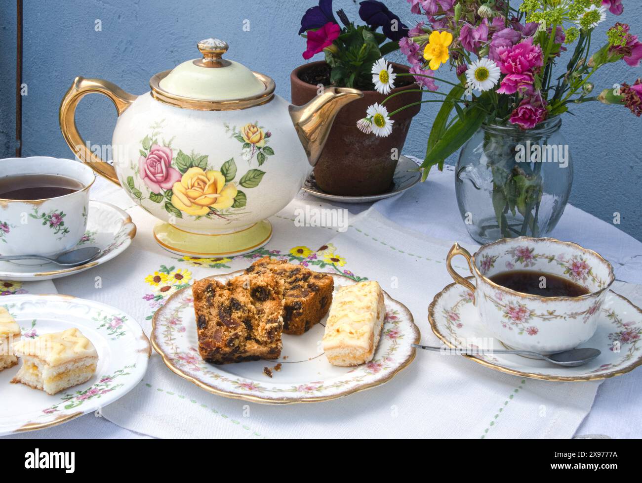 Traditional afternoon tea party hight tea Stock Photo - Alamy