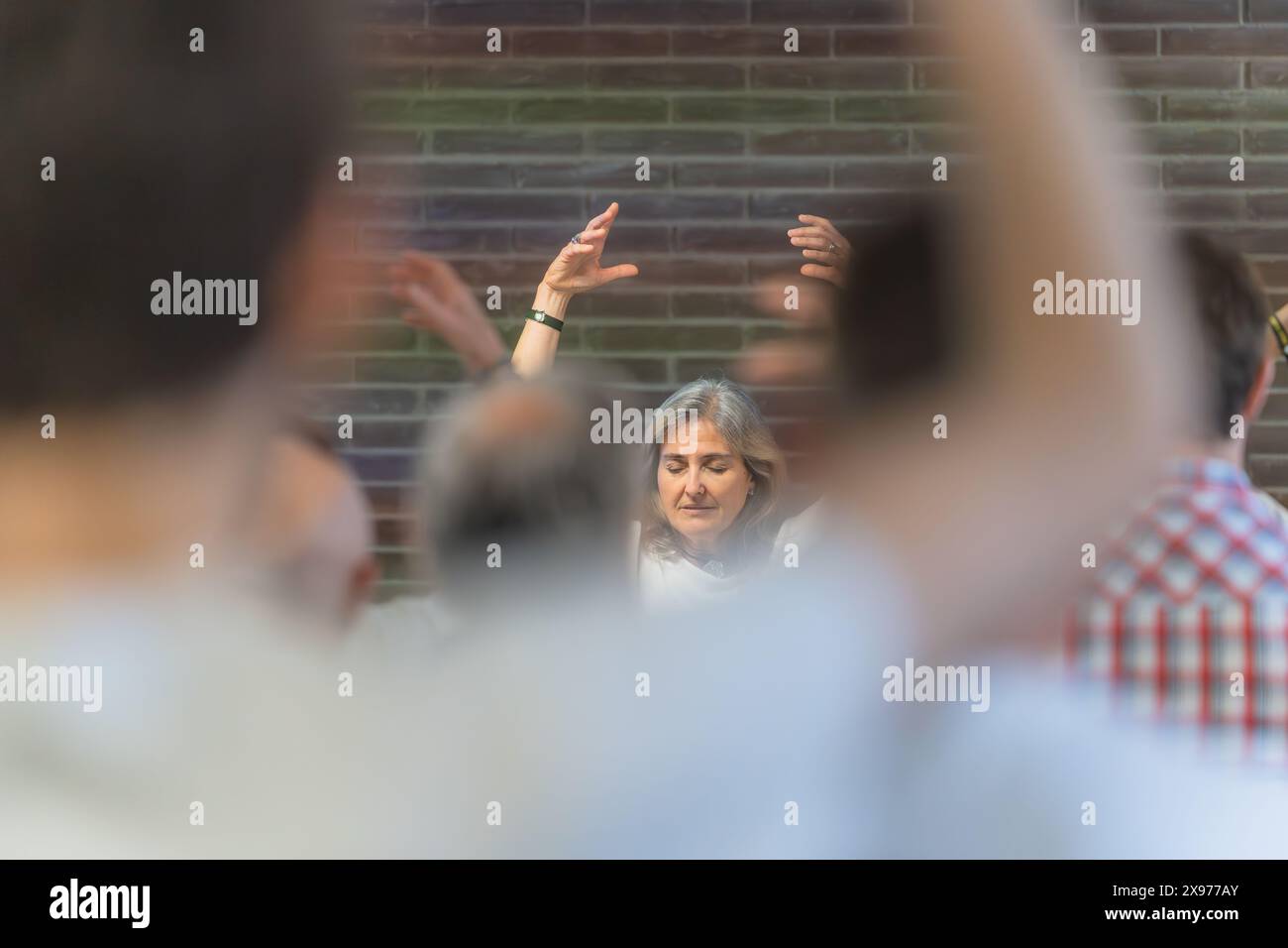 Leading female instructor guiding hi-res stock photography and images ...