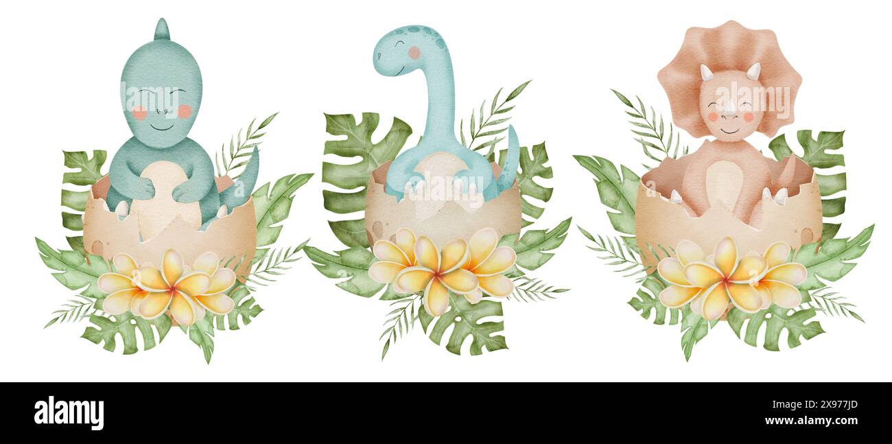 Cute Baby Dinosaur Hatching Cute Baby Dinosaur Triceratops Hatching