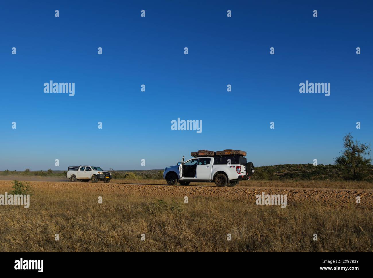 Car safari in Namib desert Namibia Africa Stock Photo - Alamy